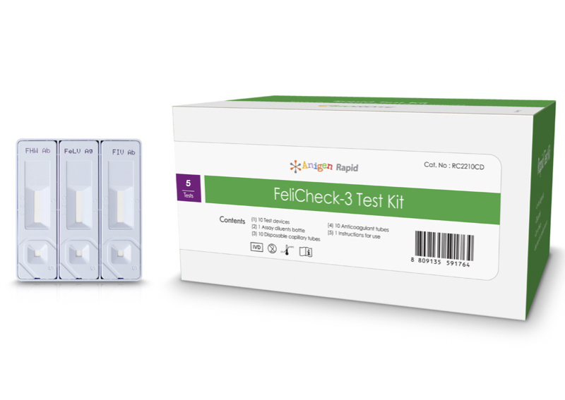 貓快篩檢測套組/FeliCheck-3 貓血液檢測三合一-生展寵物醫療保健部